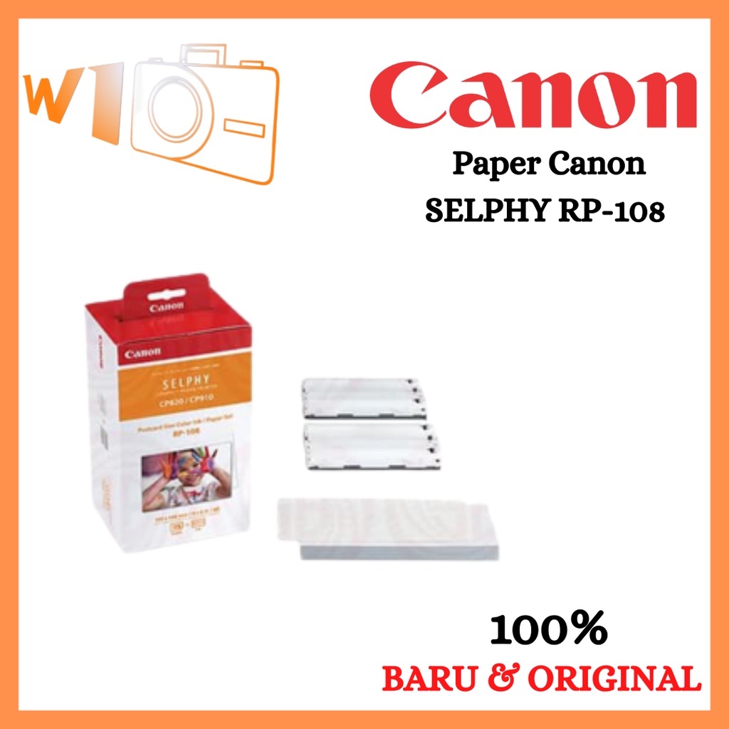 Jual Paper Canon SELPHY RP-108/RP108/RP-1080/RP1080 for seri CP820 ...