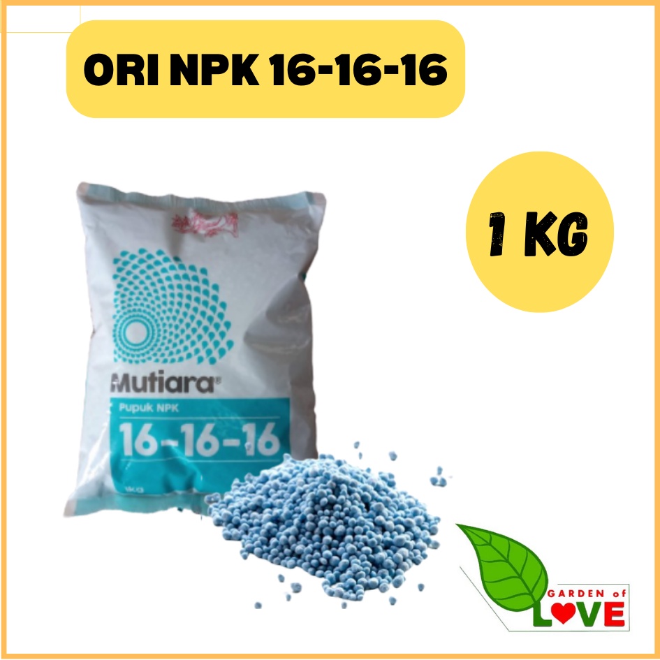 Jual PUPUK NPK MUTIARA 16 16 16 MEROKE KEMASAN PABRIK 1 KG Pupuk NPK ...
