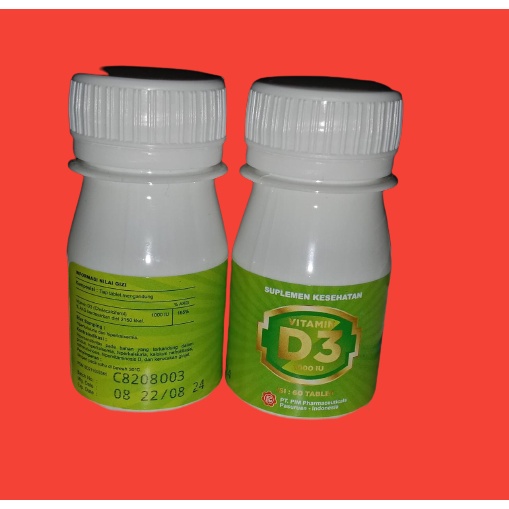 Jual VITAMIN D3 1000 IU ISI 60 TABLET KEMASAN BOTOL MERK PIM | Shopee ...