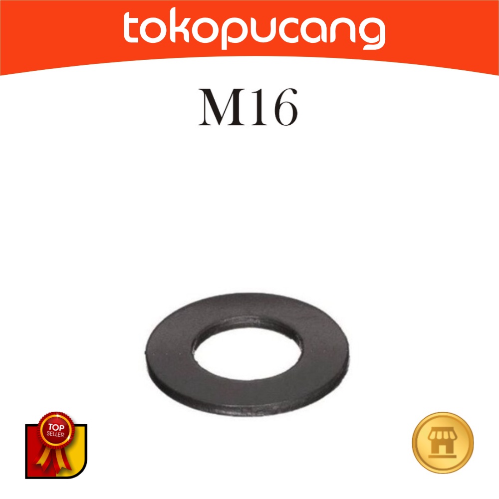 Jual Ring plat besi M16 hitam (Flat Washer) Ring Plat M-16 | Shopee ...