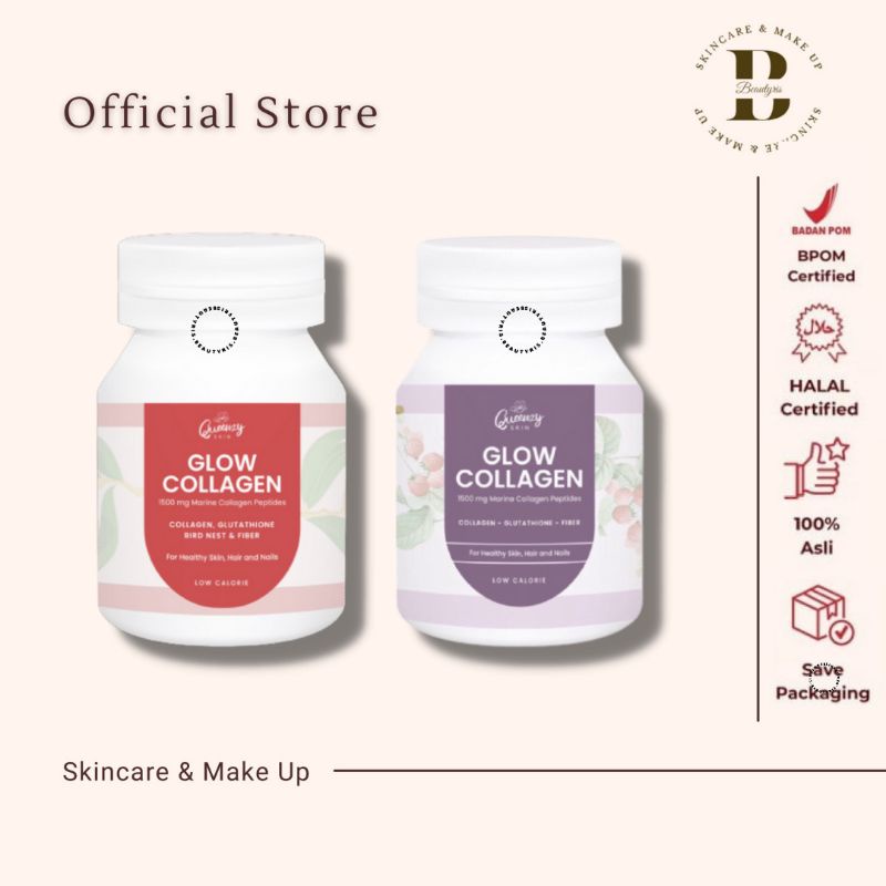 Jual Queenzy Glow Collagen Collaglow Quinzyskin | 1500 Marine Collagen ...