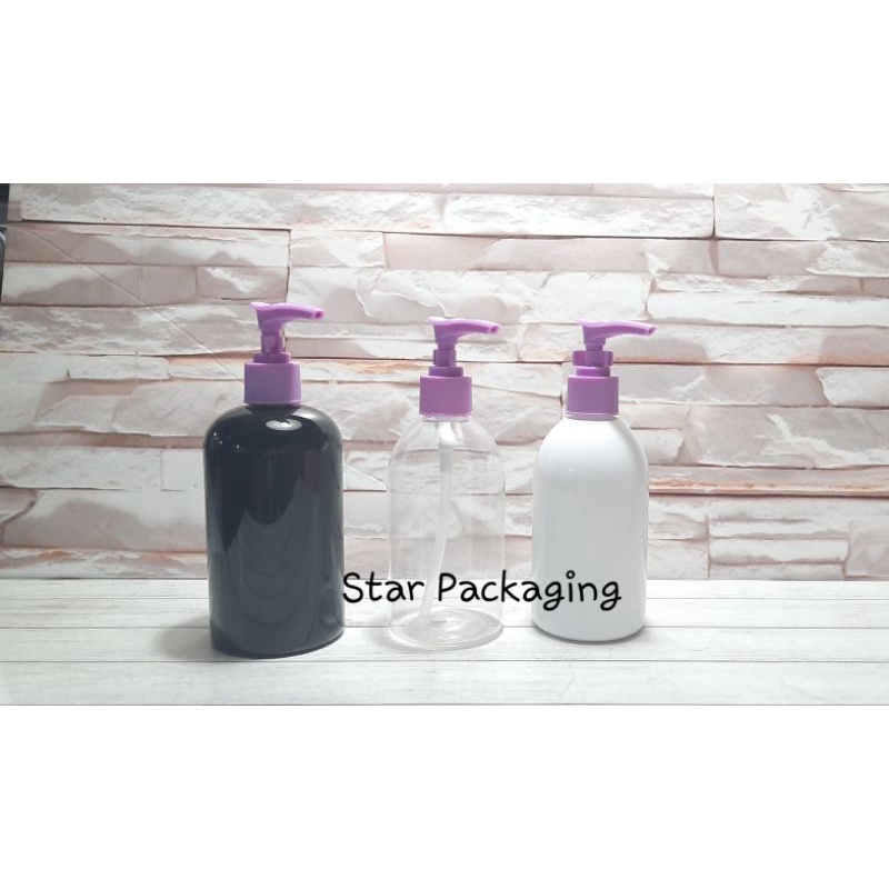 Jual Botol 250ml Botol Pump 250ml Oval Botol Pump 360ML Tebal Botol PET Pump Ungu Kancing ...