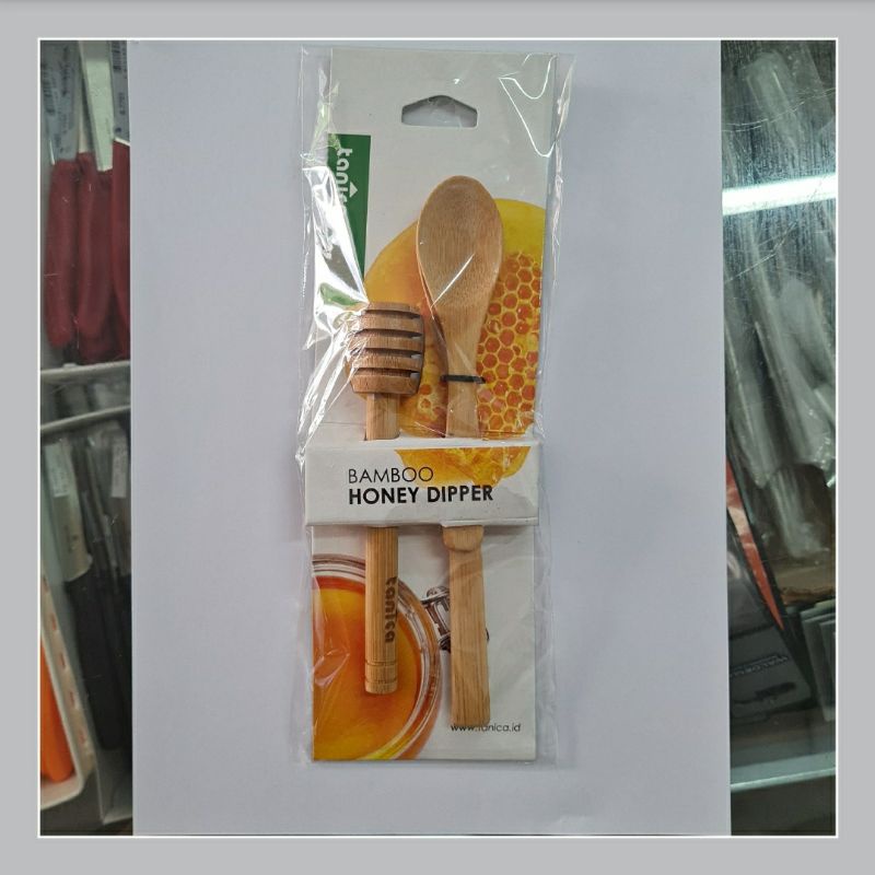 Jual BU-09 Tanica Honey Dipper Set 3pcs, sendok madu bamboo set ...