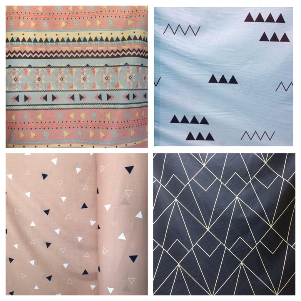 Jual KONICO Sprei Kain Katun Meteran Motif Minimalis CAMEO Segitiga vol 3 Best Se | Shopee Indonesia