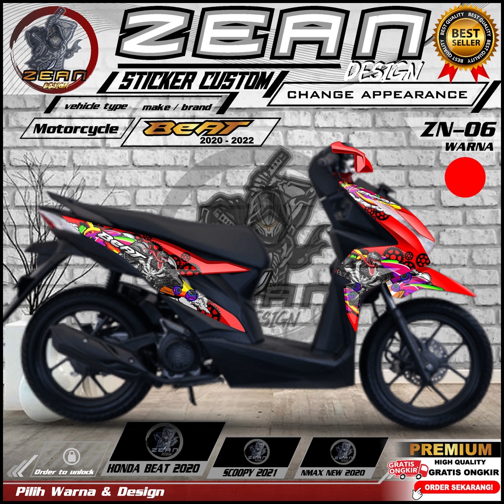 Jual Decal Sticker Variasi All New Honda Beat Deluxe 2020 2021 2022 ...