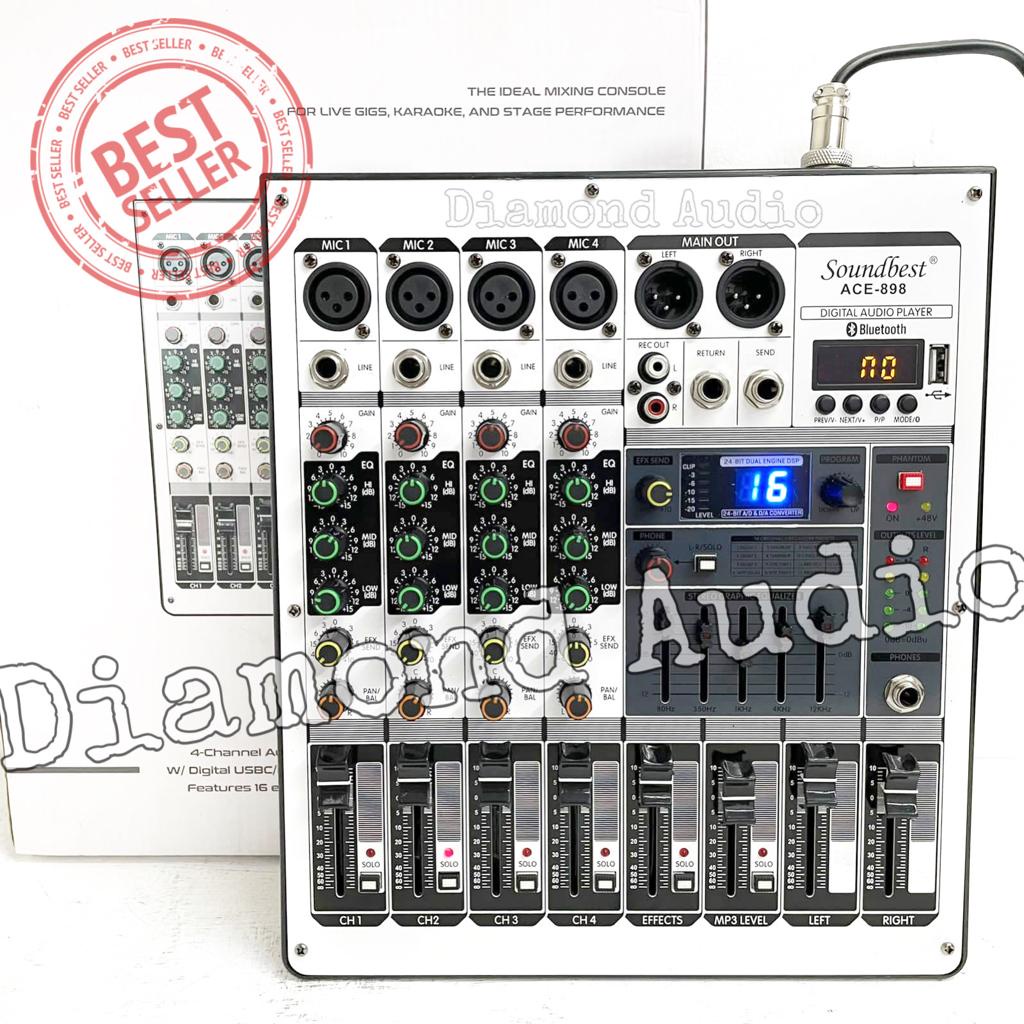 Jual Mixer Audio Soundbest Ace 898 Record Usb Bluetooth Original Mixing ...