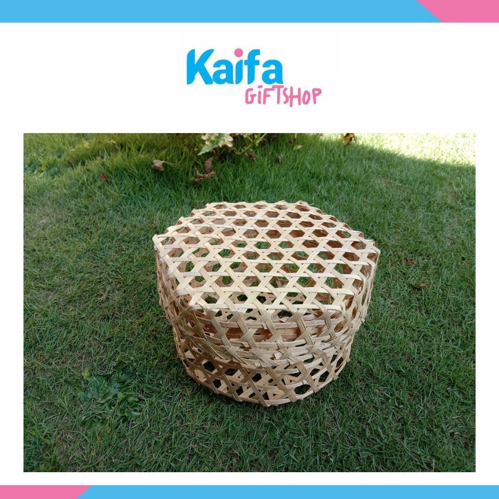Jual Keranjang Hamper Bambu Anyaman Bambu Bentuk Motif Hexagonal ...