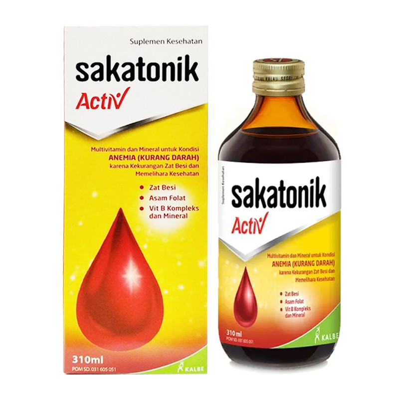 Jual SAKATONIK ACTIV 100 & 310 ML,STRIP 6 TABLET (KEMASAN BARU ...