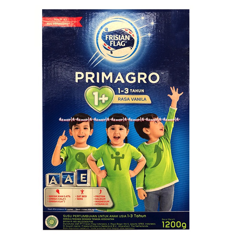 Jual Frisian Flag Primagro 1+ Rasa Vanilla 1200gr Susu Formula Anak ...