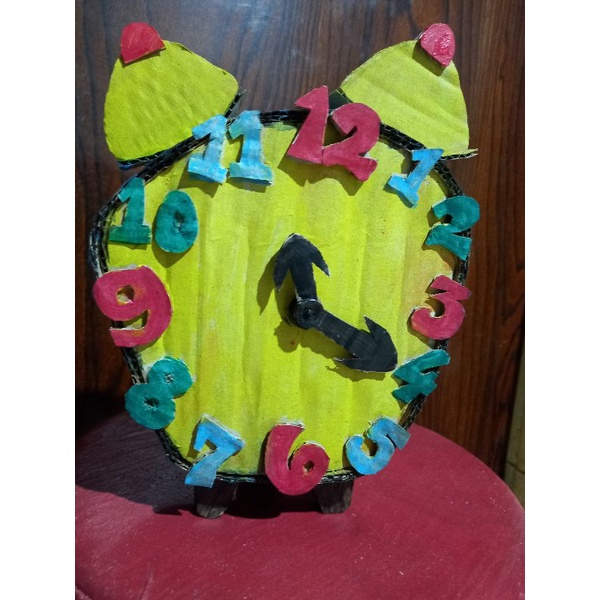 Jual jam kardus kerajinan prakarya jam dari kardus bekas / prakarya ...