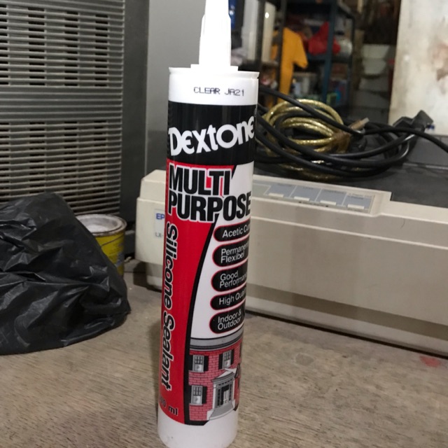 Jual Lem Dextone Sillicone Sealant Multi Purpose ( tabung ) | Shopee ...