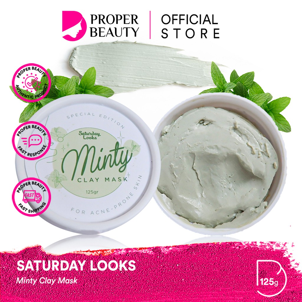 Jual SATURDAY LOOKS Minty Clay Mask Indonesia / Saturdaylooks Gentle ...