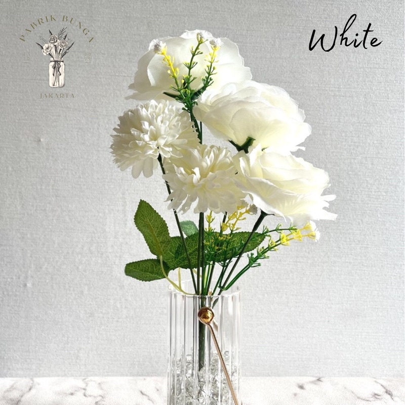 Jual COD (5 Tangkai) Mix 3 Mawar 2 Dandelion / Bunga Mawar mix Pompom ...