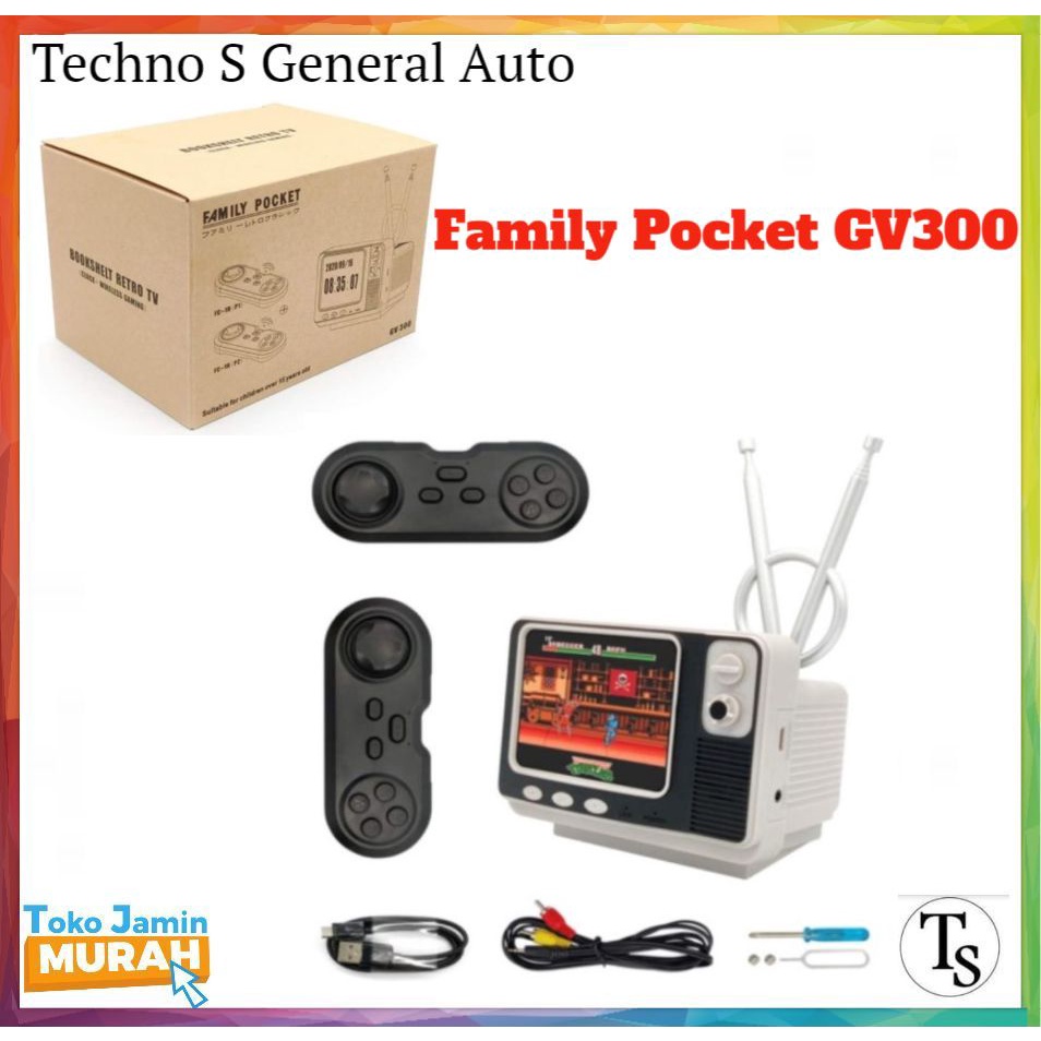 Jual Family Pocket GV300 Retro Bookshelf TV Game Console 3.0 Inch ...