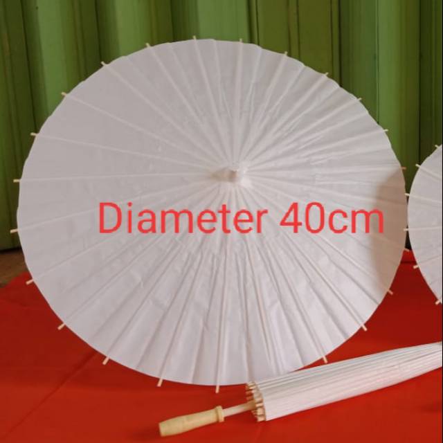 Jual Payung Lukis Putih PKP-20 Diameter 40cm / Payung Kertas Putih PKP ...
