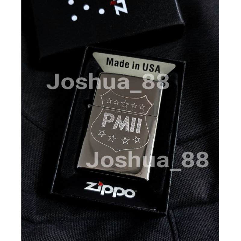 Jual Zippo Custom Korek Api Ukir Logo PMII Silver Bisa Pesan Gambar ...