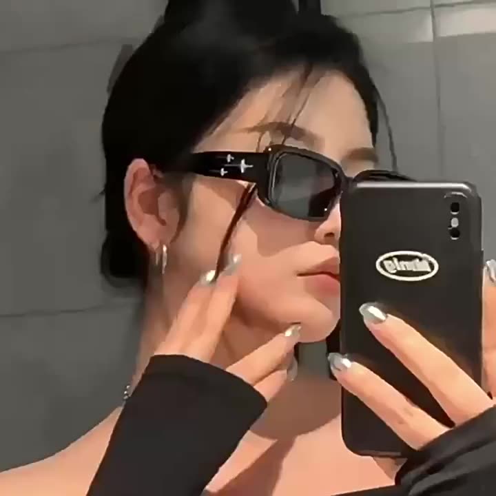 Jual COD Persegi Panjang Y2K Kacamata Hitam Wanita Pria Fashion Korean Desain Modern Pria Dan ...