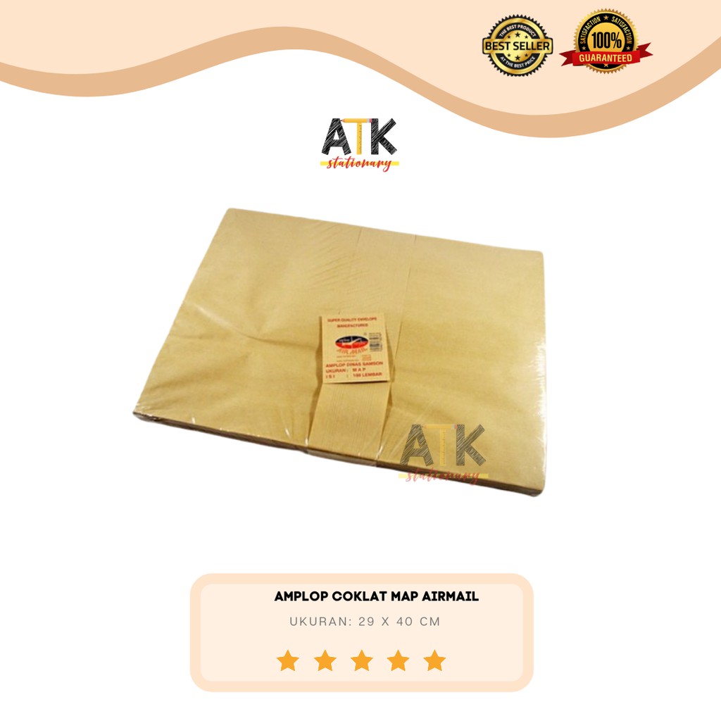 Jual Amplop Coklat Map Airmail atk | Shopee Indonesia