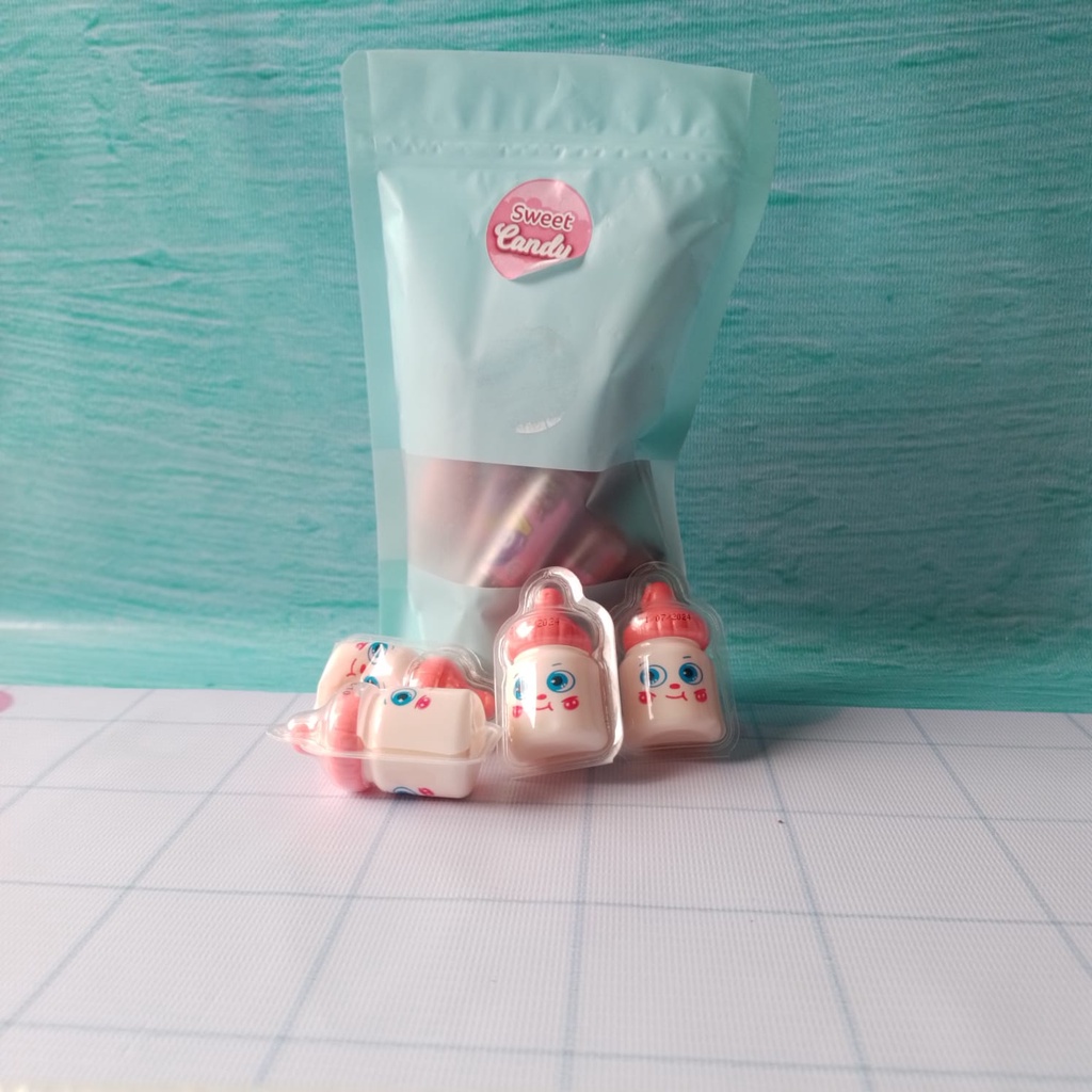 Jual Permen Jelly Viral Botol Susu isi 4 BISA DITELAN Jelly Dot ...