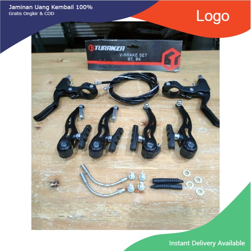 Jual Rem Sepeda V Brake Set Alloy Lengkap TURANZA MTB BMX | Shopee ...