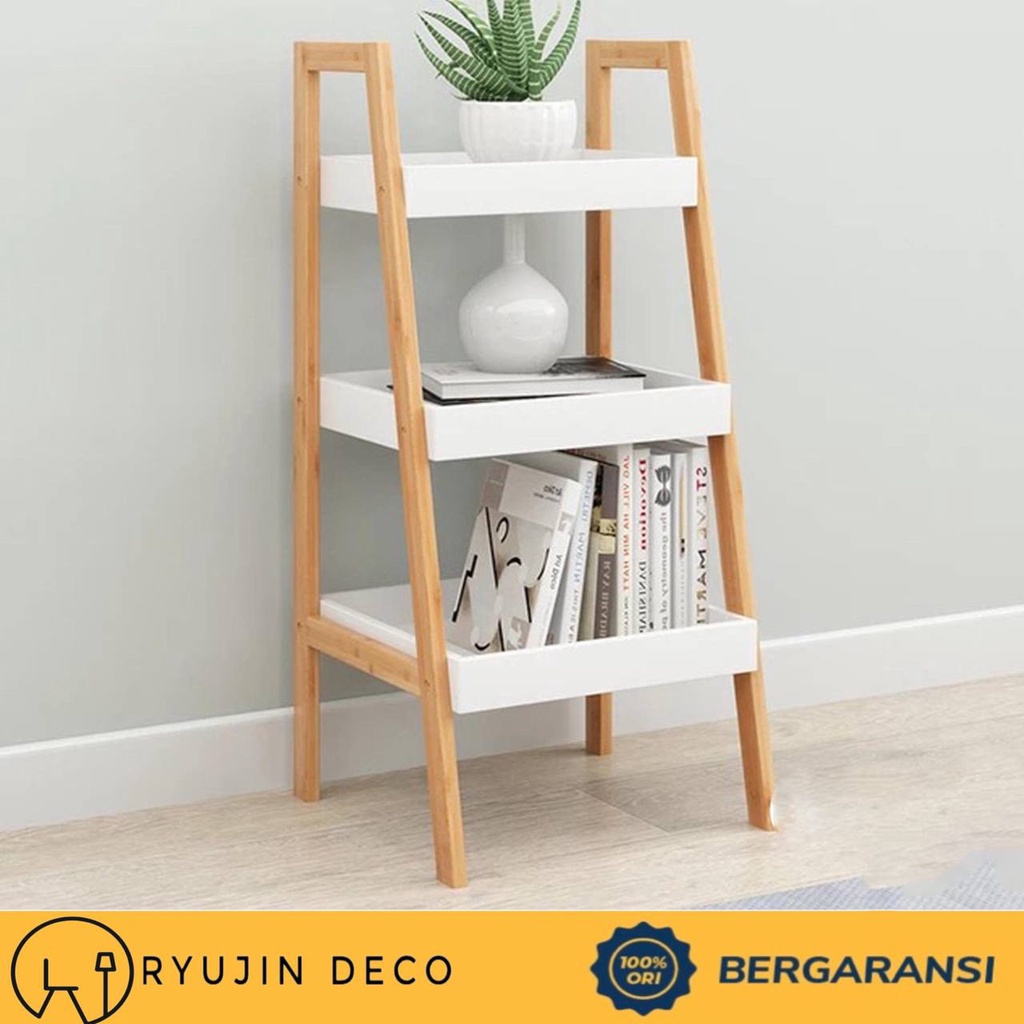 Jual Rak Buku Rak Serbaguna Desain Minimalis Aesthetic Warna Natural ...