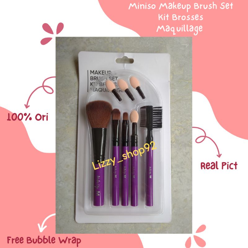 Jual Miniso Luxury Makeup Brush 5-Piece Set | Shopee Indonesia