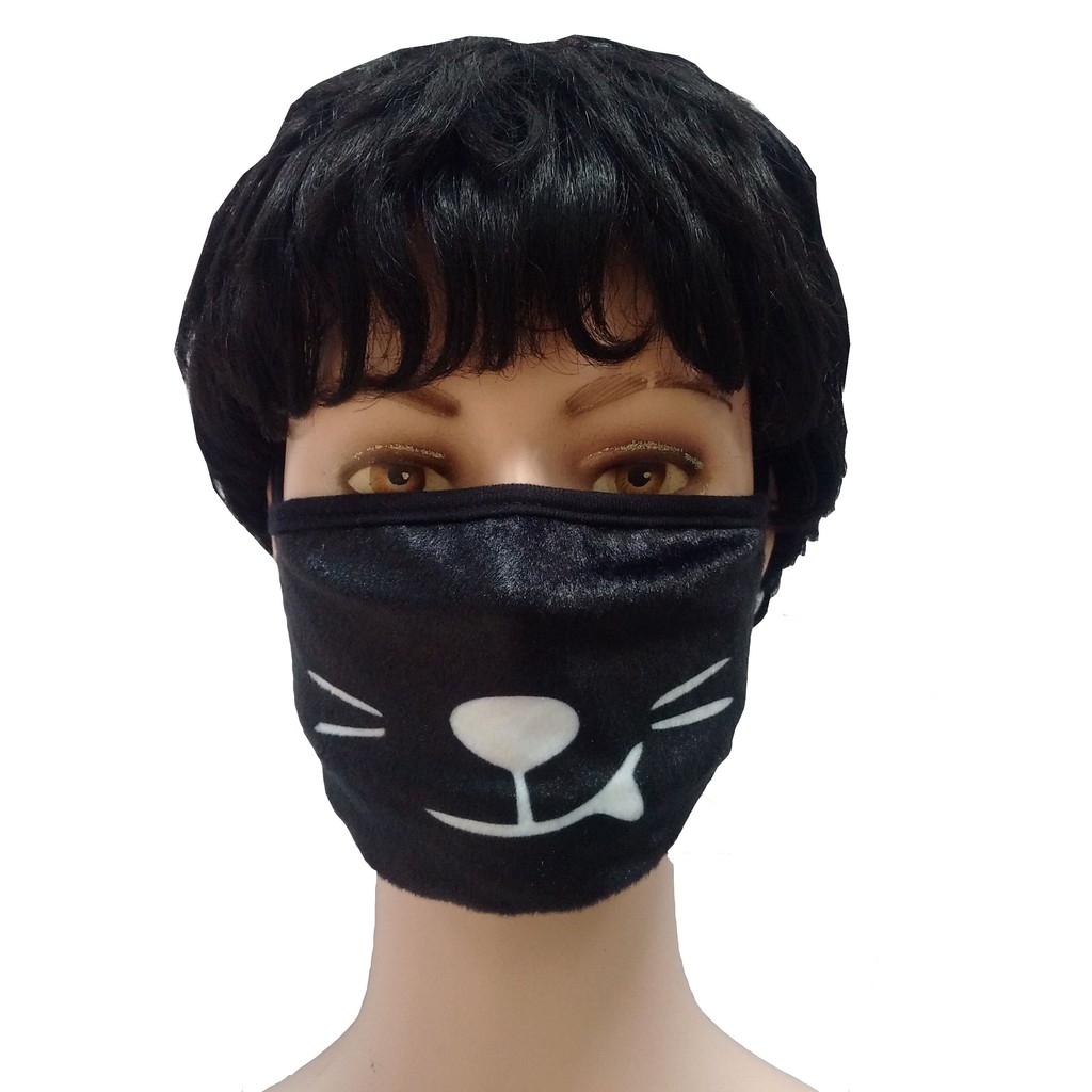 Jual Masker Kain 3 Lapis/ply Katun Emoticon Kucing - Lembut & Tebal ...