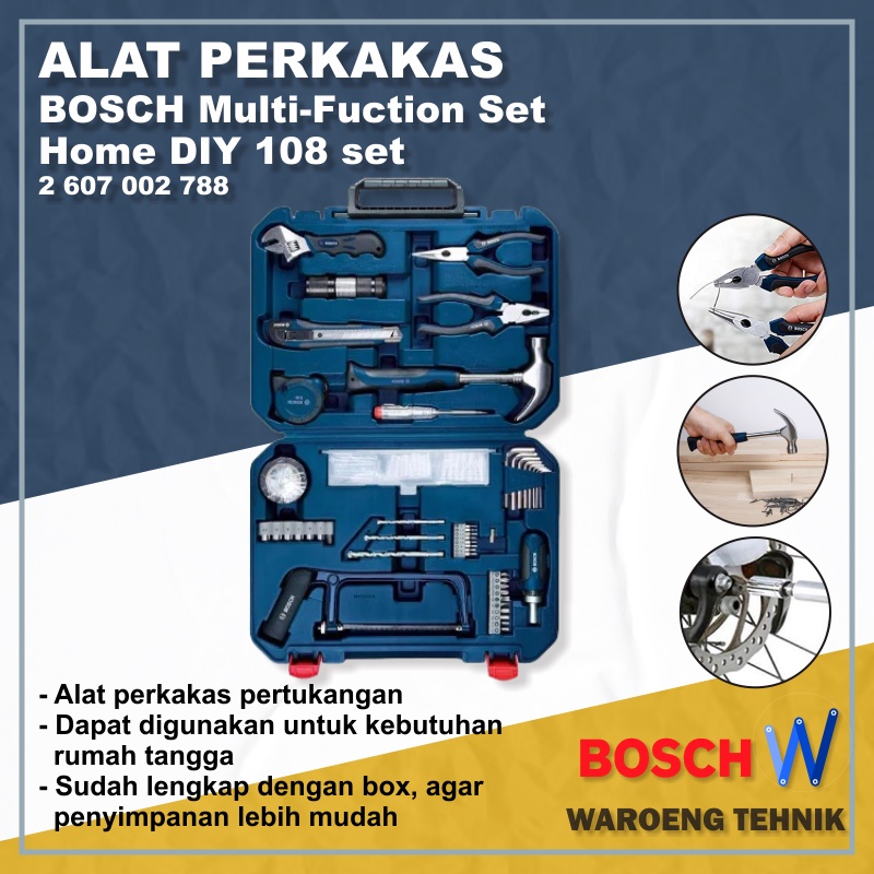 Jual Alat Perkakas Pertukangan 108pc Home DIY BOSCH Multi-Function ...