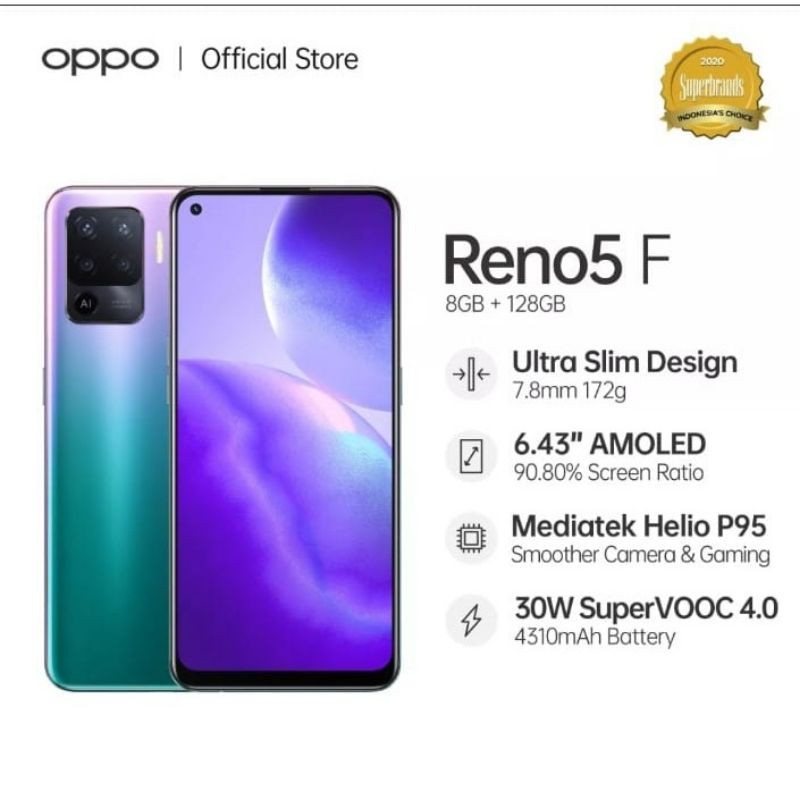 Jual OPPO RENO 5F 8/12GB 100% Original (Garansi Resmi) | Shopee Indonesia