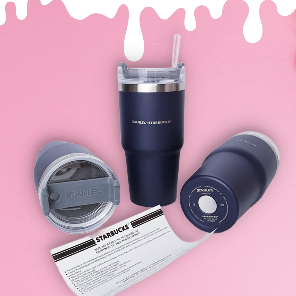 Jual Botol Minum / Termos / Tumbler Starbucks Stanley Navy 500ml ...