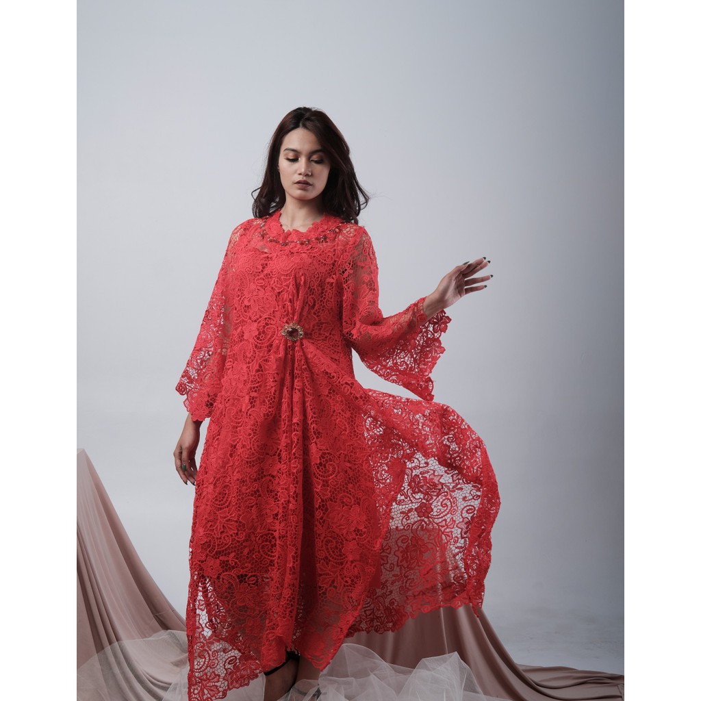 Jual The Aerith Garden - Ready To Wear Dress - Birgit Maxi Dress Red ...