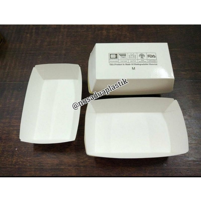 Jual Paper Tray M Sedang Medium Kotak Makan Kertas (Khusus Via Grab ...