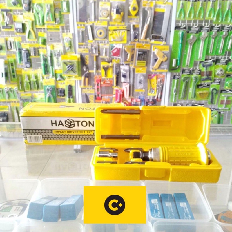 Jual OBENG KETOK SET 1/2" HASSTON HAND IMPACT SCREWDRIVER RUBBER HANDLE ...