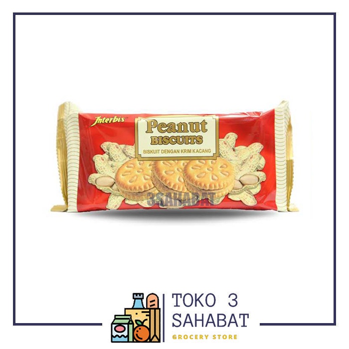 Jual Interbis Peanut Biscuit Biskuit Kacang Kecil | Shopee Indonesia