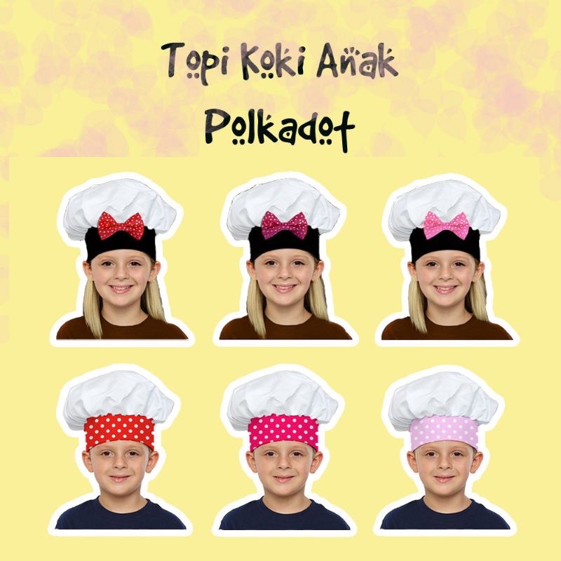 Jual Topi Koki Chef Hat Traditional Motif Polkadot Mickey and Minnie ...