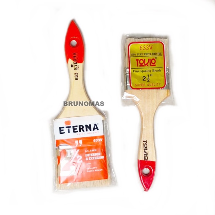 Jual Kuas Cat 2.5" Tombok dan Kayu Serabut Putih | Shopee Indonesia