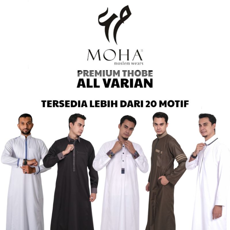 Jual GAMIS MOHA PREMIUM THOBE ALL VARIAN - Gamis Pria Jubah Premium ala Rethobe | Shopee Indonesia