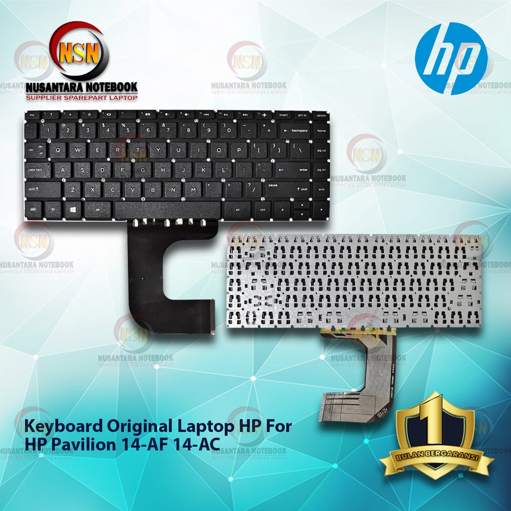 Jual Keyboard Laptop HP Pavilion 14-AF 14-AC Hitam Black ( US Version ...