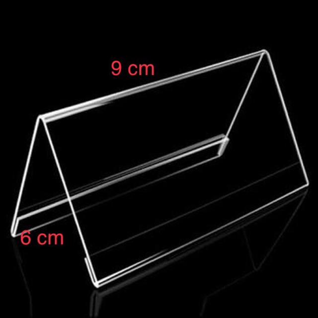 Jual Acrylic name display segitiga 6x9cm, akrilik kartu nama, acrylic ...