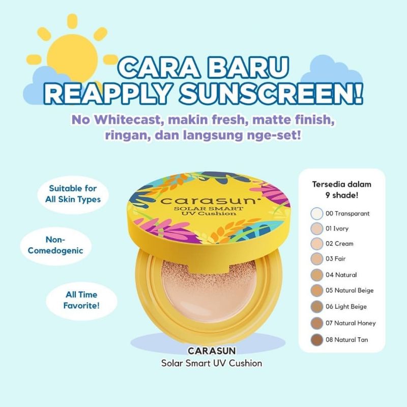 Jual CARASUN Solar Smart UV Cushion | Shopee Indonesia