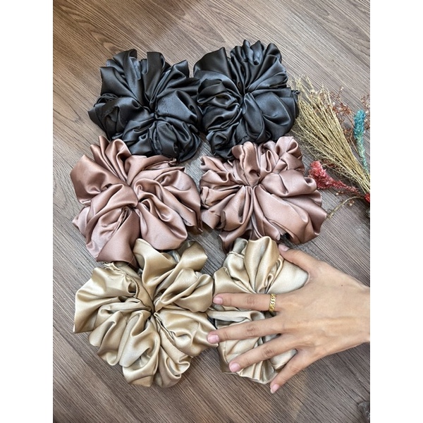 Jual 201-Scrunchie premium Jumbo // scrunchie murah tebal // scrunchie ...