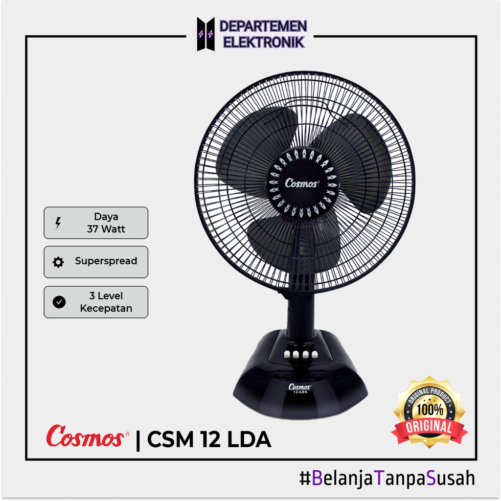 Jual Cosmos 12 LDA – Desk Fan 12 inch / Kipas Angin Meja MURAH BANGET ...