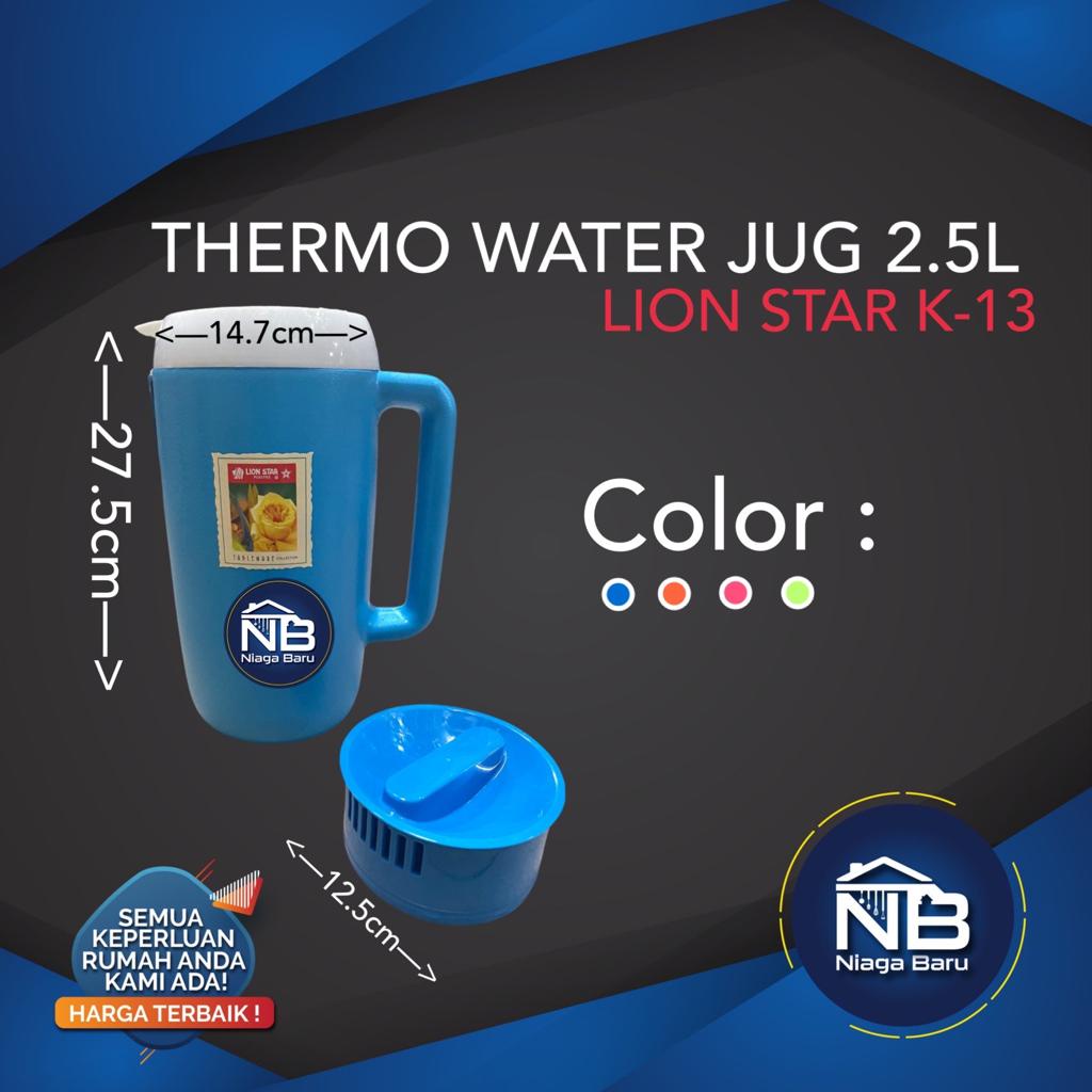 Jual Teko Air Termos Lion Star Thermo Water Jug 2.5 Liter K-13 Panas Dingin | Shopee Indonesia