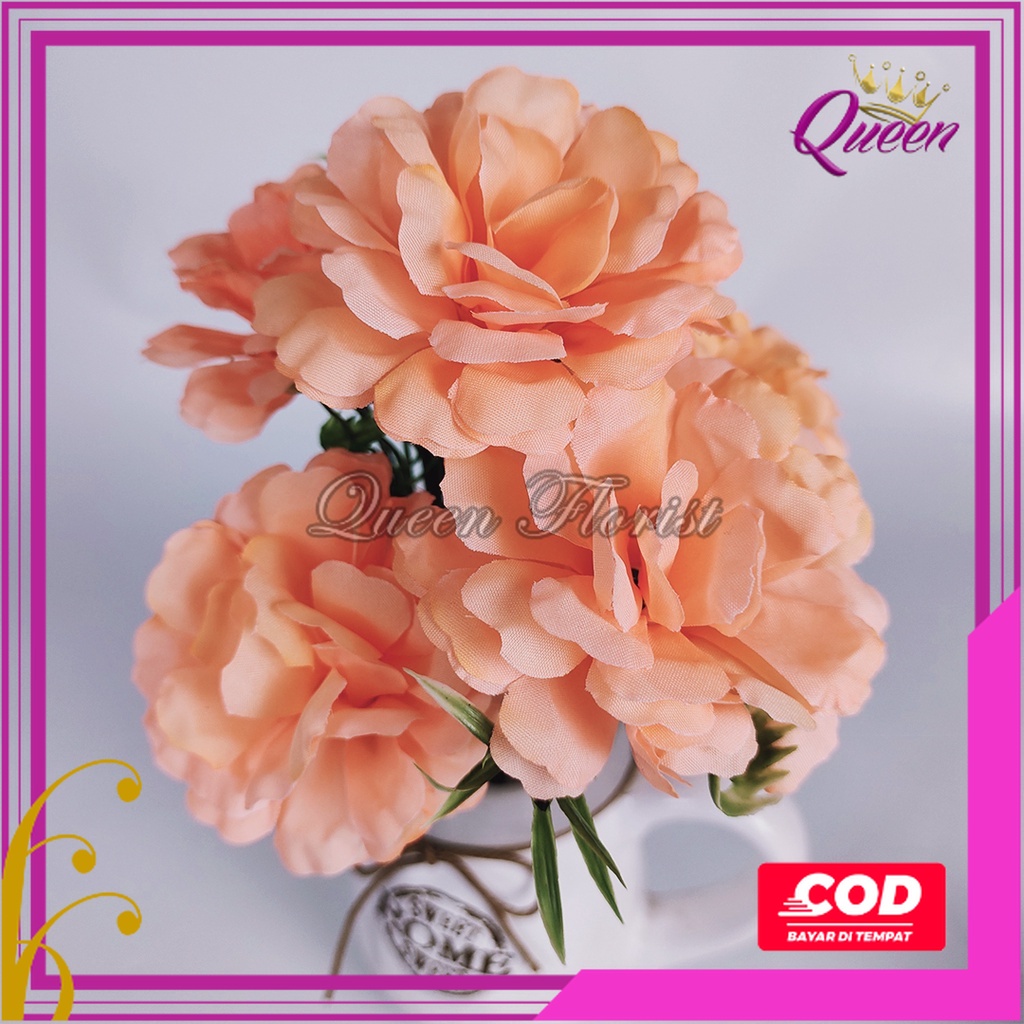 Jual Bunga Anyelir Carnation Tipe SJ Cabang 5 Artificial Buatan Home ...