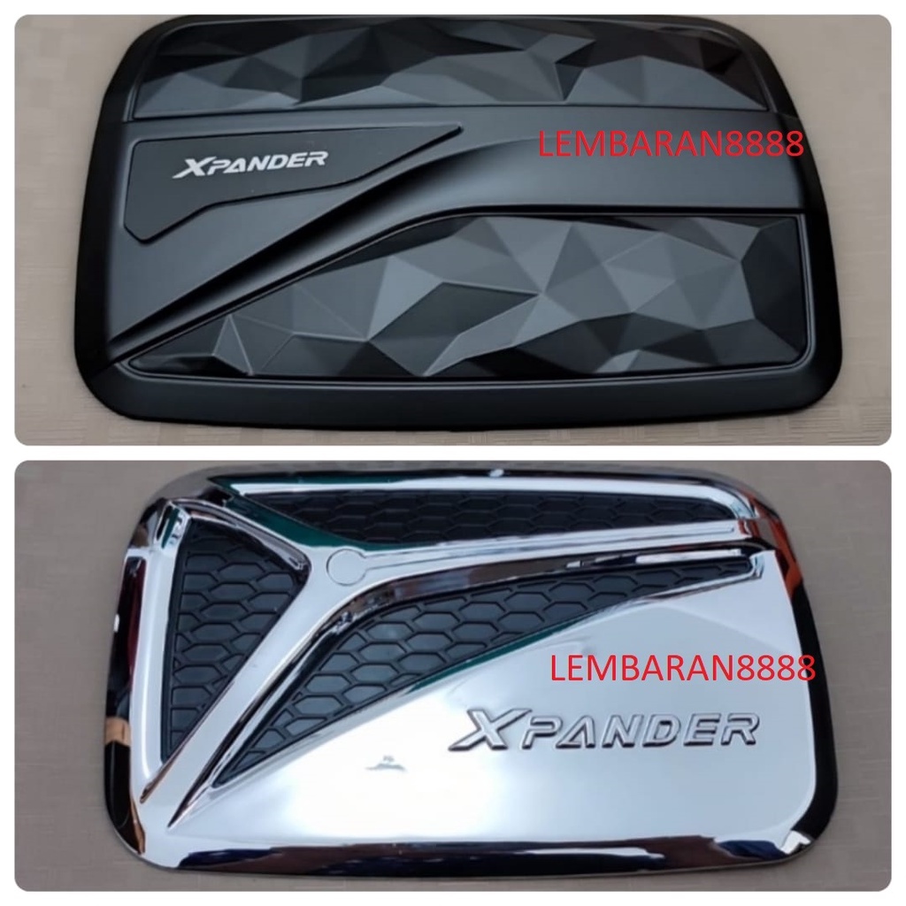 Jual Tank cover xpander 2017 Up hitam doff chrome | Shopee Indonesia