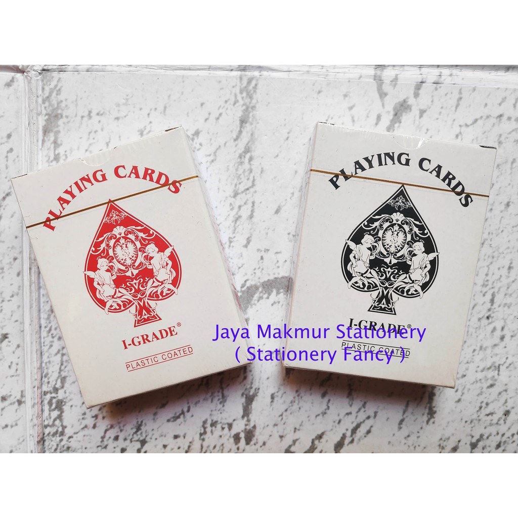 Jual Kartu remi playing card i grade plastic coated (1 set ) | Shopee ...
