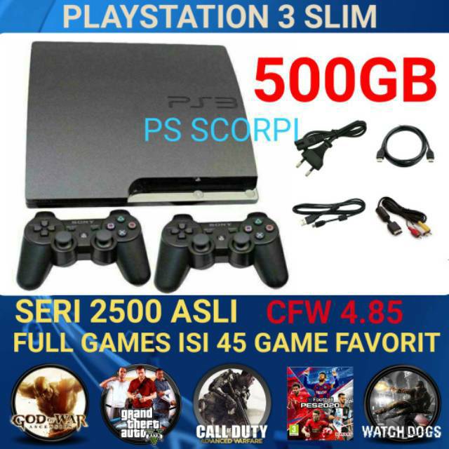 Jual PS3 SLIM CFW 500GB CECH 25XX | Shopee Indonesia