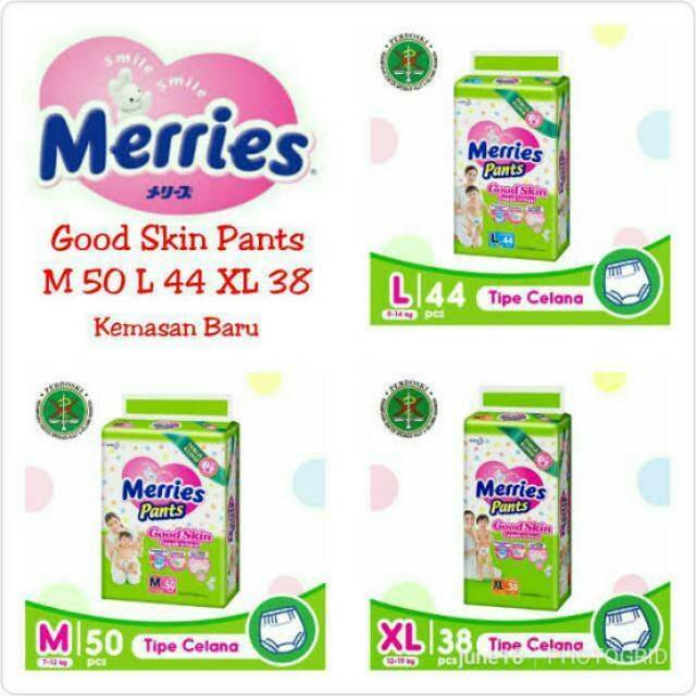 Jual MERRIES PANTS GOOD SKIN PACK BESAR M50 / L44 / XL38 | Shopee Indonesia