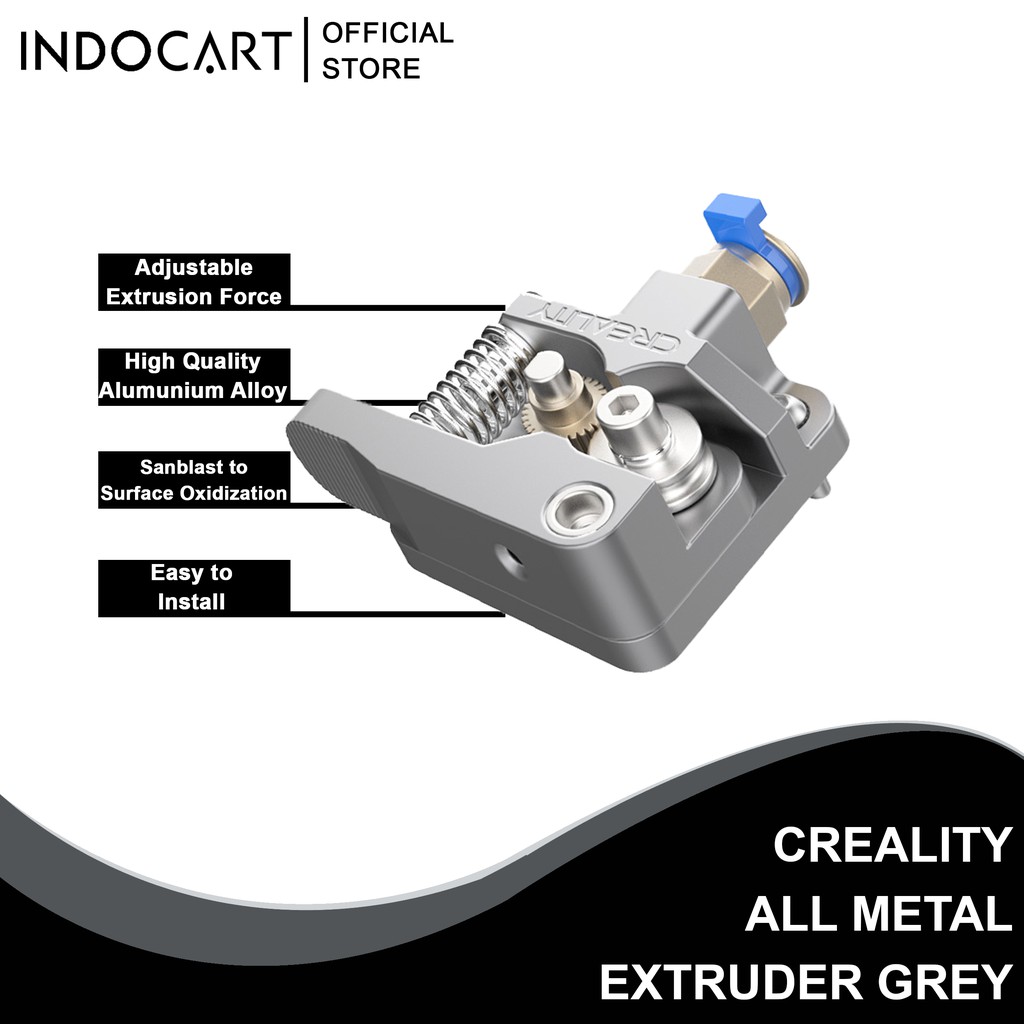 Jual 3D Printer Parts Creality OEM Extruder Kit All Metal Grey Creality ...