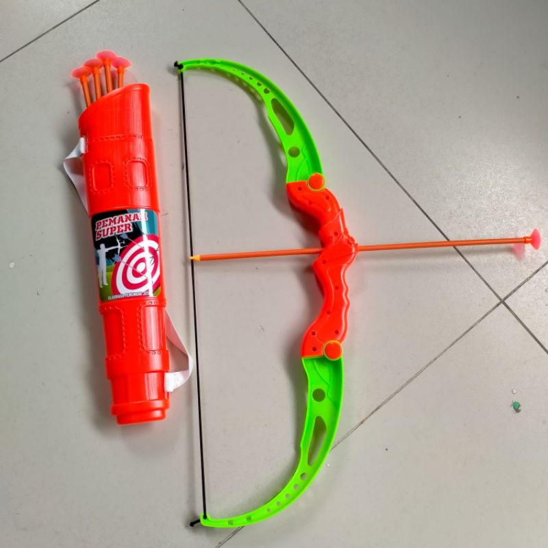 Jual Mainan panahan anak cowo busur panah ketapel tas panah belajar ...